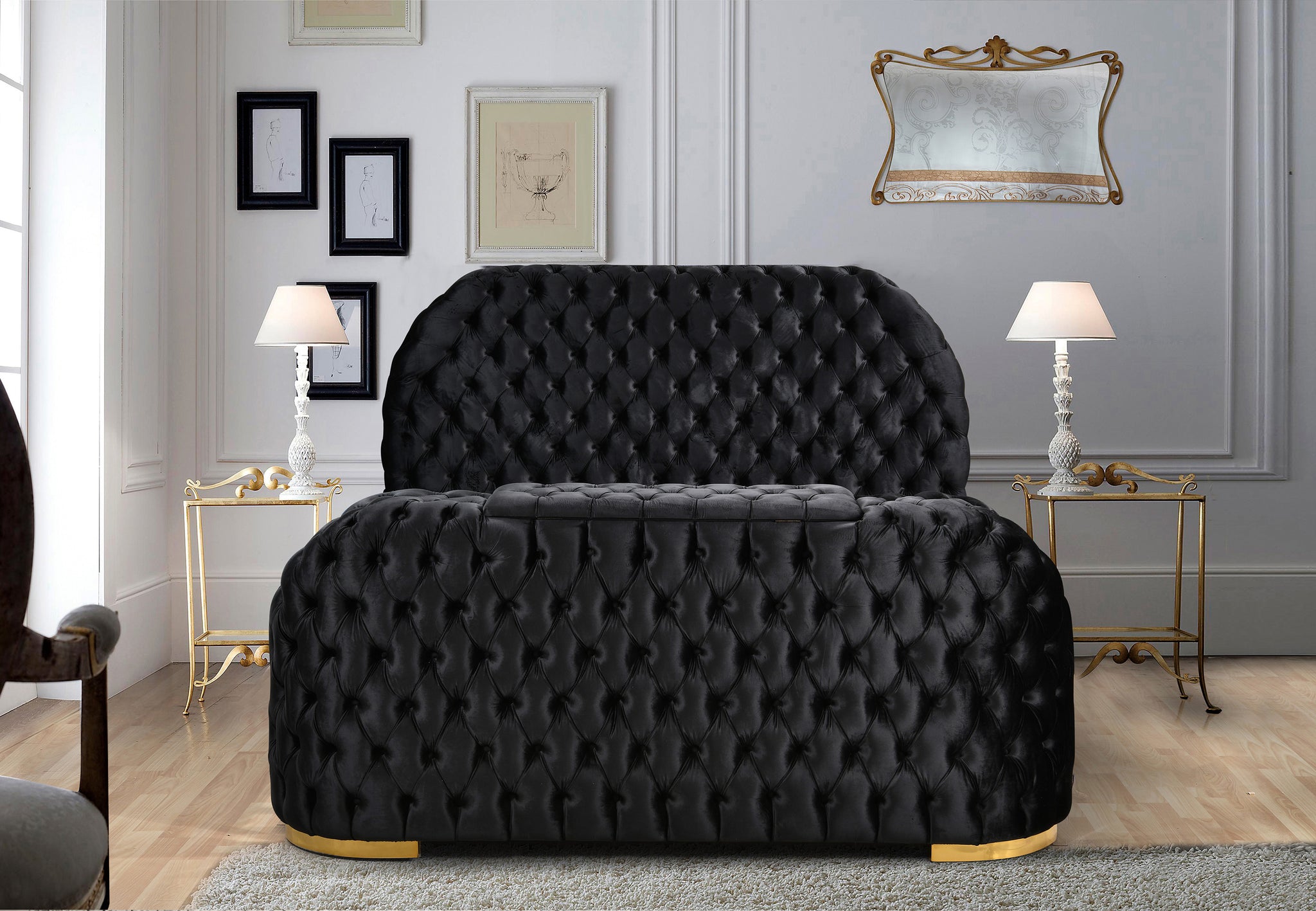 Leon Velvet Bed – AjsFurniture